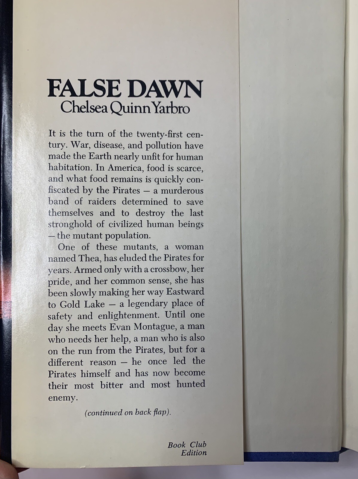 FALSE DAWN by Chelsea Quinn Yarbro, DOUBLEDAY 1978 BCE Edition ...