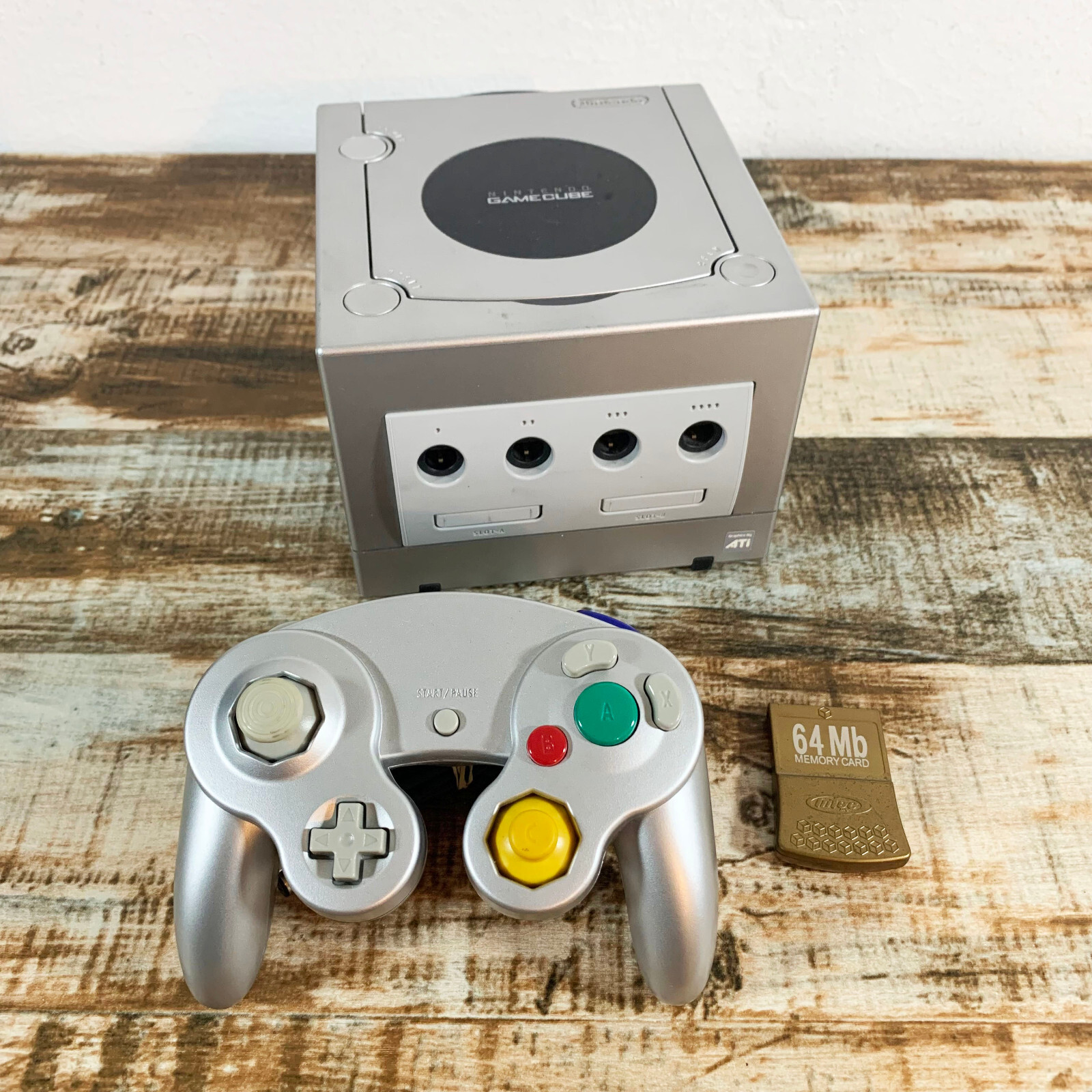 Nintendo Gamecube Silver DOL-101 Console w/ Controller, Cables and ...