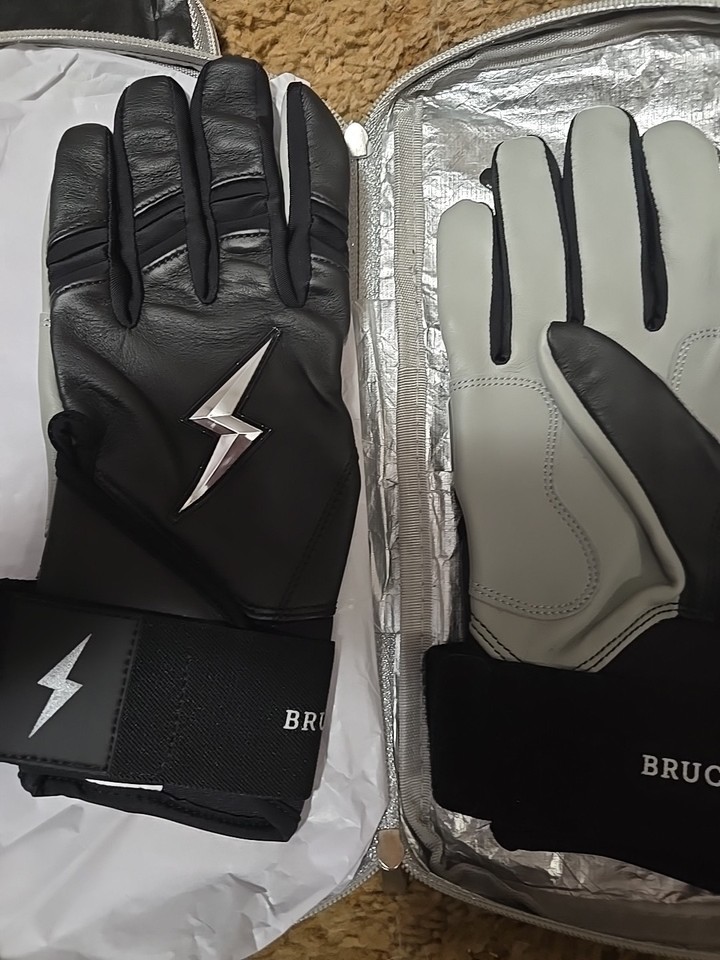 2-NWTS-2025-BRUCE BOLT Premium ProLONG Cuff-CROME SERIESBatting Gloves ...