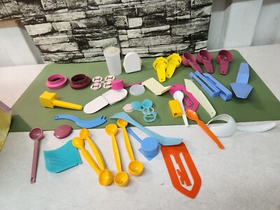 Vintage Lot of 38 of Various Tupperware Utensils Mixed Spoons knifes | eBay