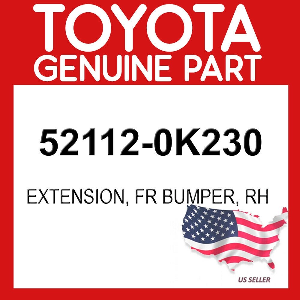 TOYOTA GENUINE 52112-0K230 EXTENSION, FR BUMPER, RH OEM | eBay