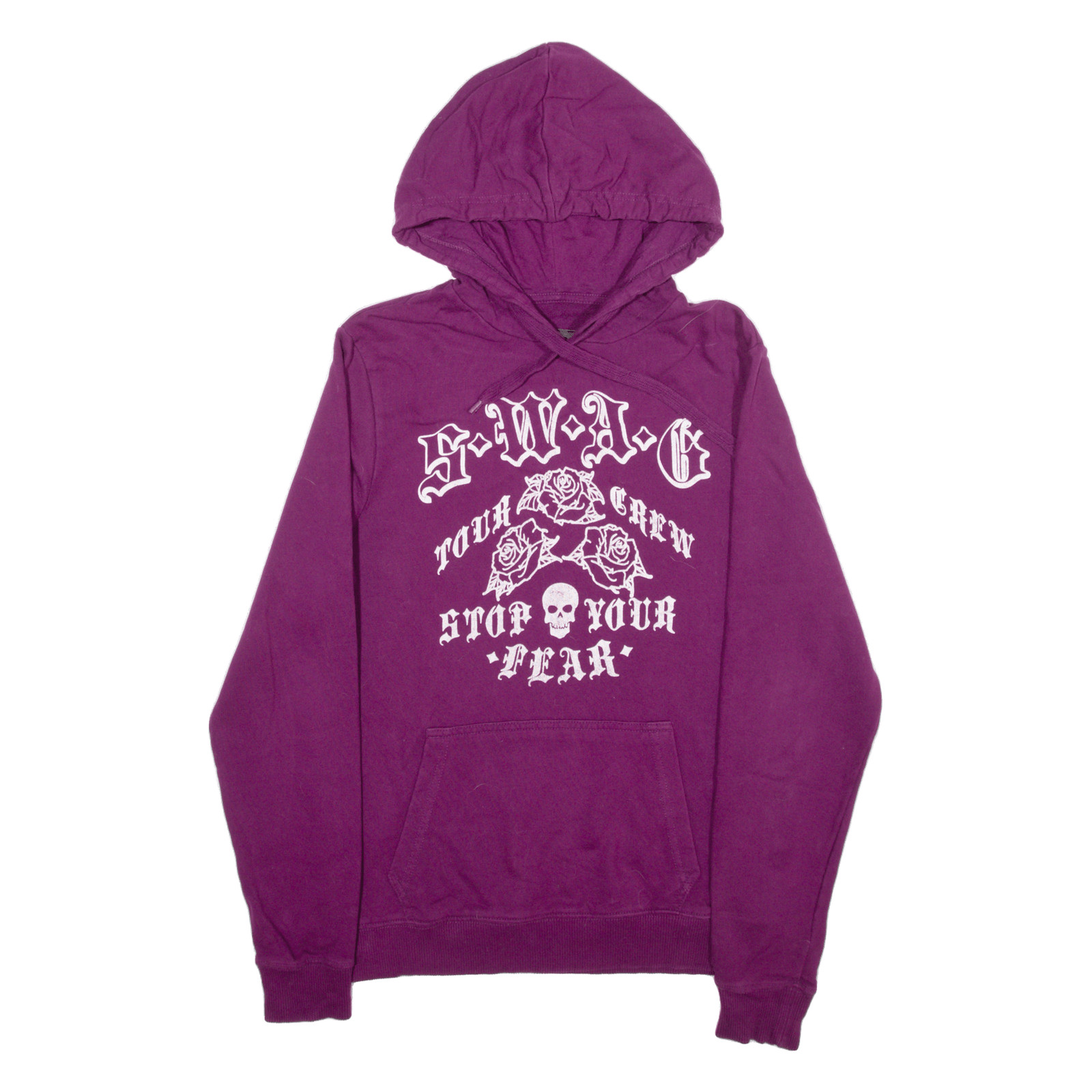 DOWN NP SWAG Tour Crew Stop Your Fear Womens Purple Hoodie S | eBay