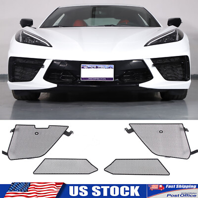 Black Stainless Side Intake Mesh Grille Insert GUARD Fits Corvette C8 ...