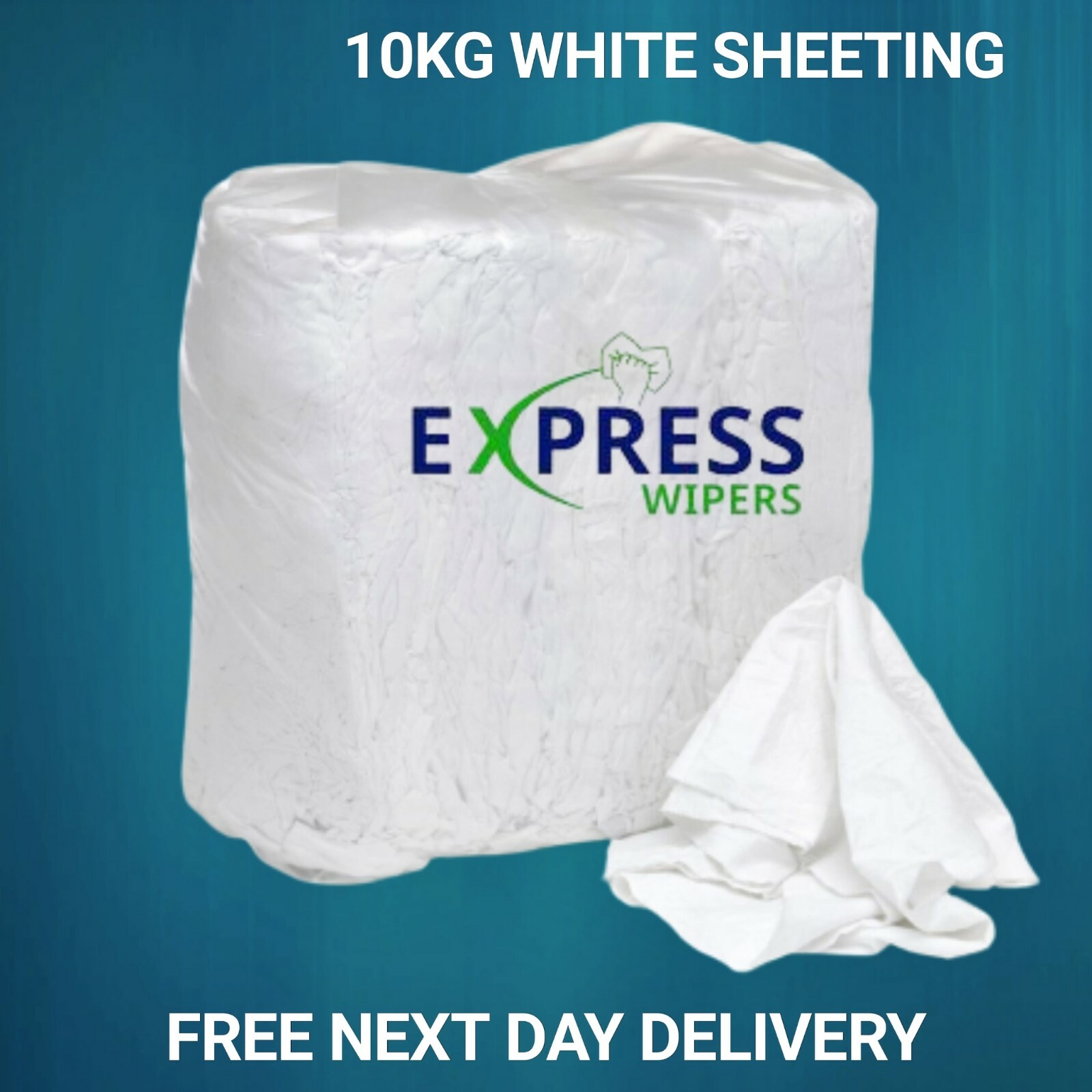10kg White Cotton Sheeting Lint-Free Garage Workshop Cleaning Rags ...
