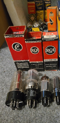 Vintage RCA Lot Of 8 TV Radio Glass & Electron Tube Bulbs Untested Used ...