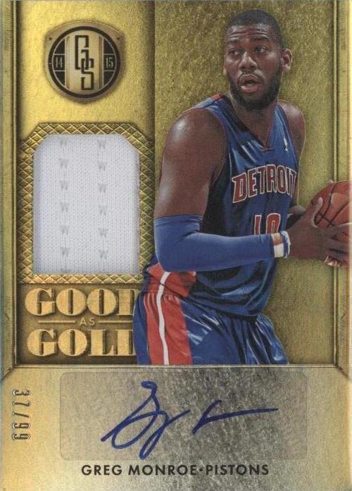 2014-15 Panini Gold Standard - Good As Gold Greg Monroe #9 /99 (AU, MEM ...