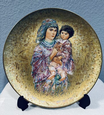 Edna Hibel Famous Women and Children Plate Pharaoh's Daughter and Moses ...