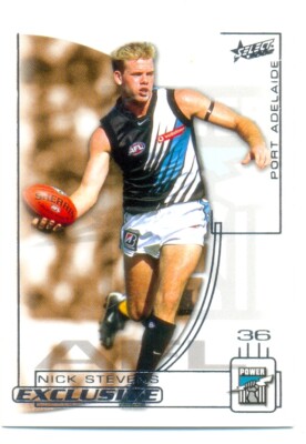 2002 Select AFL Exclusive series Common Card 35 - Nick Stevens - Port ...