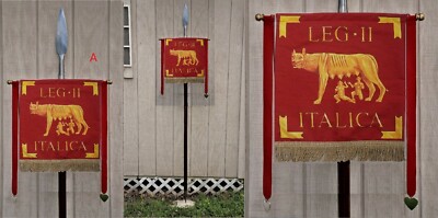 Roman Italian legion standard signum ITALICA vexillum flag legionary ...