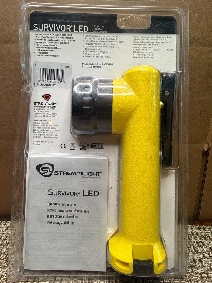 Streamlight Survivor LED FL1 Standard 175 Lumens IPX4 Water-resistant ...