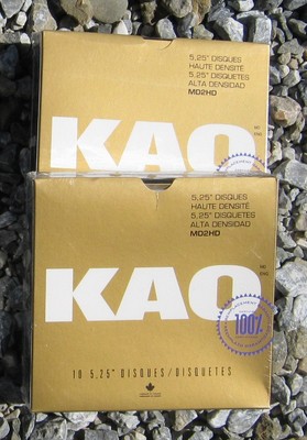 KAO 5 1/4 5.25 10 DSHD Disk Diskette Floppy NEW in GOLD Box | eBay