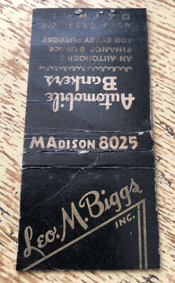 1940s-50s Leo M. Biggs Inc. Automobile Bankers Detroit Michigan ...