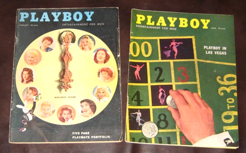 2 - VINTAGE OLD PLAYBOYS - January 1957 & April 1958 | eBay
