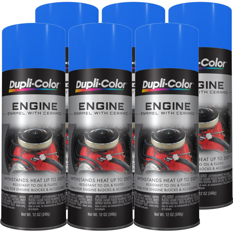 Duplicolor DE1601 (6-Pack), Engine Enamel Paint, Ford Blue, 12 oz ...