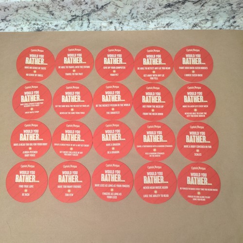 Captain Morgan Original Spiced Caribbean Rum Cardboard Coaster 20 count ...