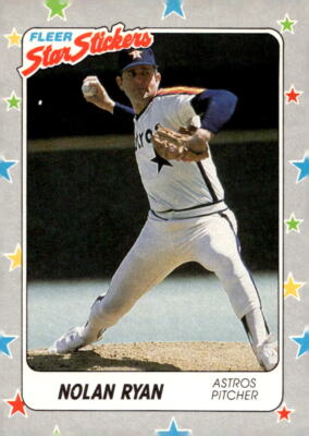 1988 Fleer Star Stickers #88 Nolan Ryan | eBay