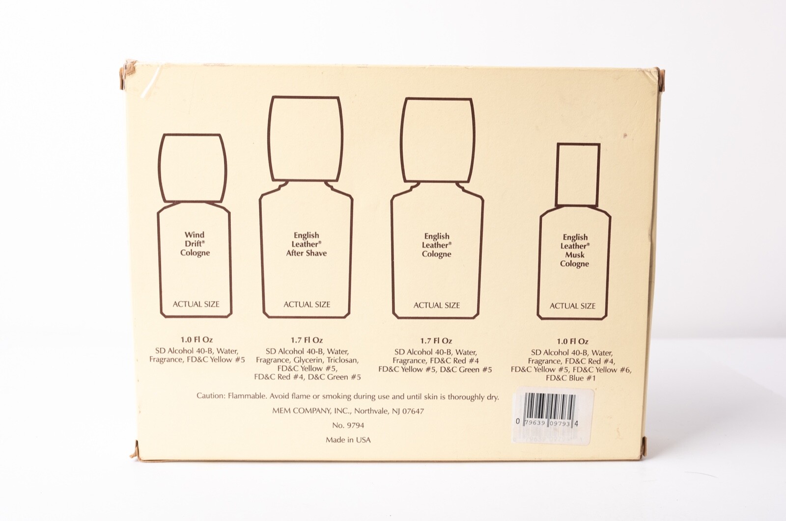 English Leather MEM Cologne Gift Set Wind Drift Musk Original ...