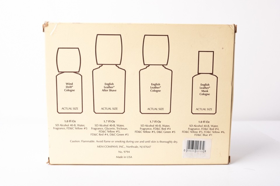 English Leather MEM Cologne Gift Set Wind Drift Musk Original ...