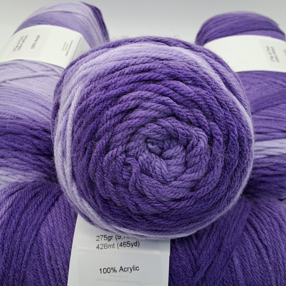 Yarn Outlet Variegated Aran Knitting Crochet Rolls 4X275g -sa07 | eBay UK