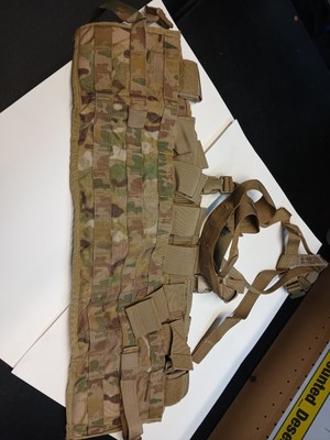 GENUINE US MILITARY MULTI-CAMO AR 8 MAG CHEST RIG. ADJUSTABLE & DURABLE ...