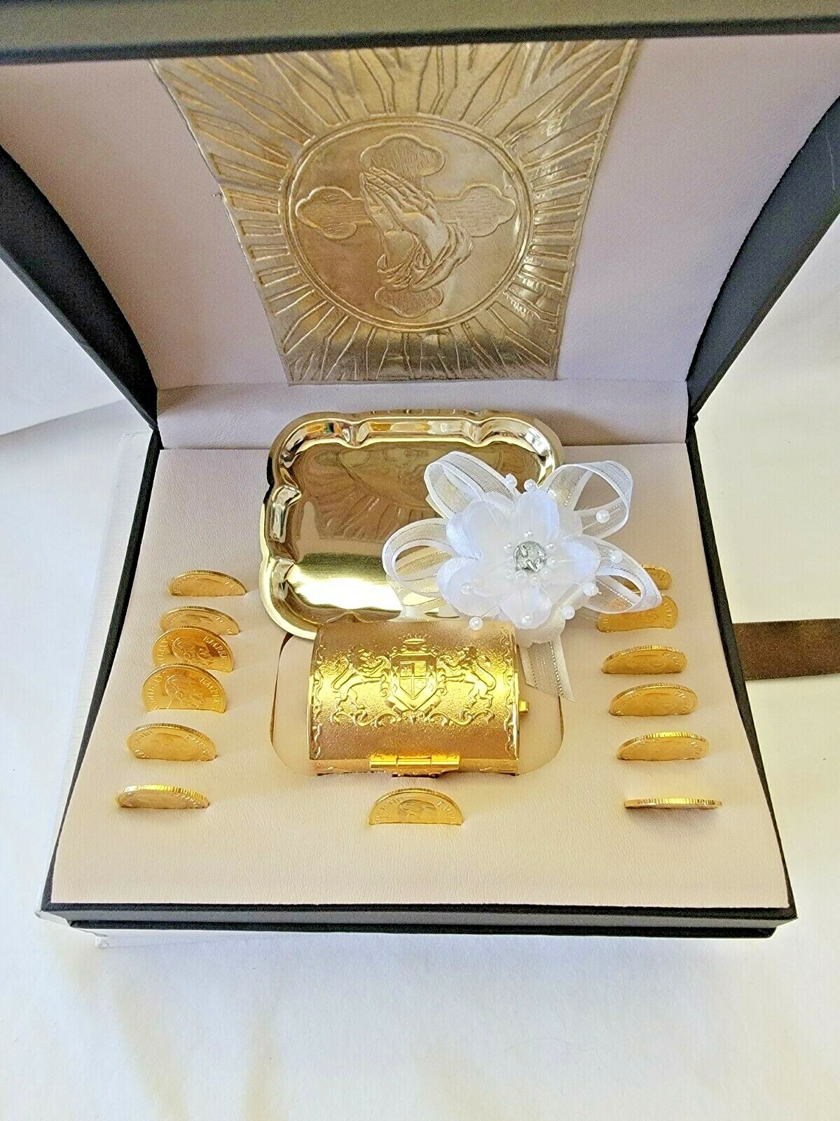 Mexican Wedding Unity Coins Set Tray Treasure Chest i… - Gem
