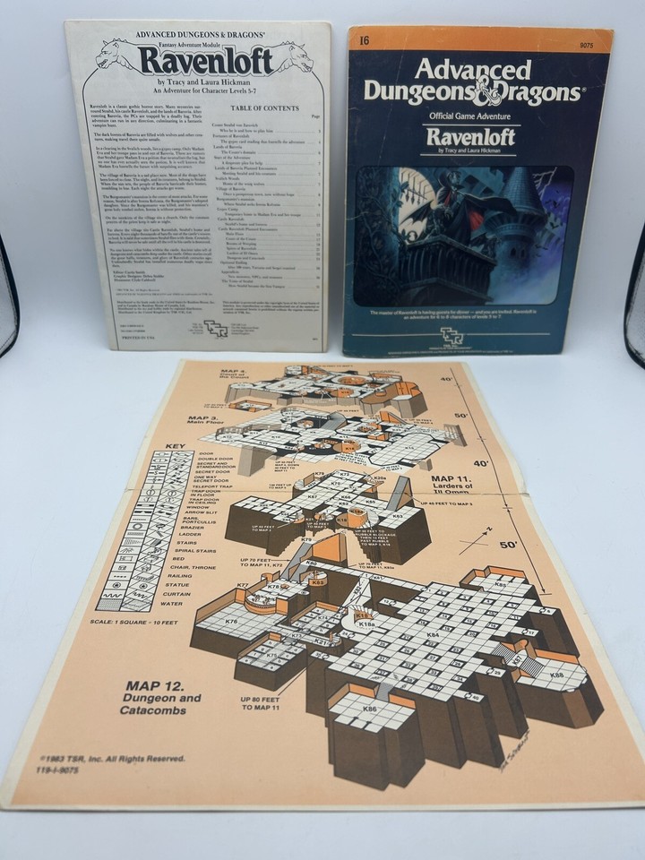 ADVANCED DUNGEONS & DRAGONS TSR I6 RAVENLOFT ADVENTURE MODULE GARY ...