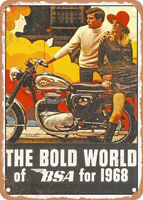 METAL SIGN - 1968 The Bold World of BSA for 1968 Vintage Ad | eBay
