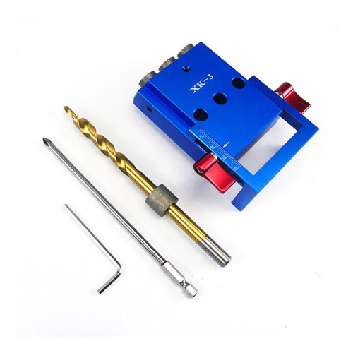 Hole Puncher Locator Woodworking Pocket Hole Jig Kit Angle Drill Guide ...