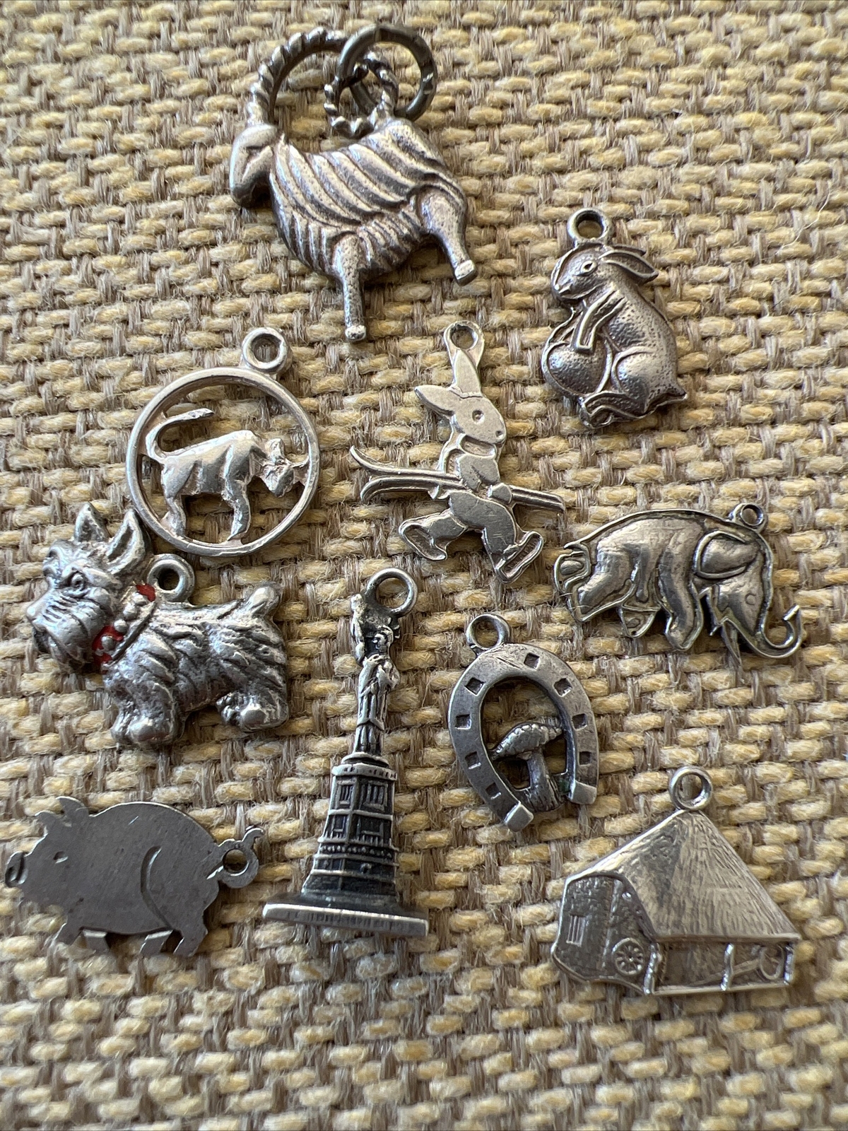 Vintage 800 Silver German Charm Small Begging Good Luck Rare Enameled ...