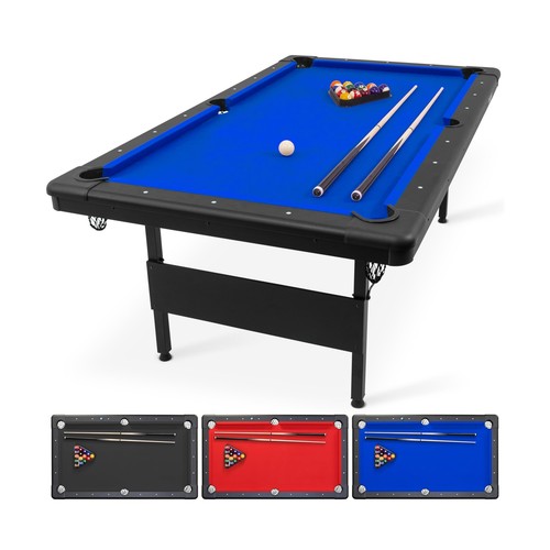 GoSports 6, 7, or 8 ft Billiards Table - Portable Pool Table - Includes ...
