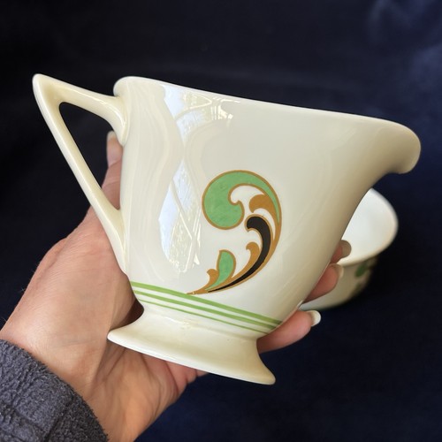 Royal Doulton Lynn V1289 Milk Jug and Sugar Bowl Art Deco Vintage 1930s ...
