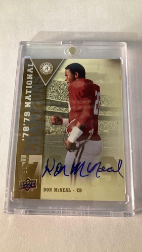 2012 Upper Deck Alabama Don McNeal National Champions #21/25 AUTO ...