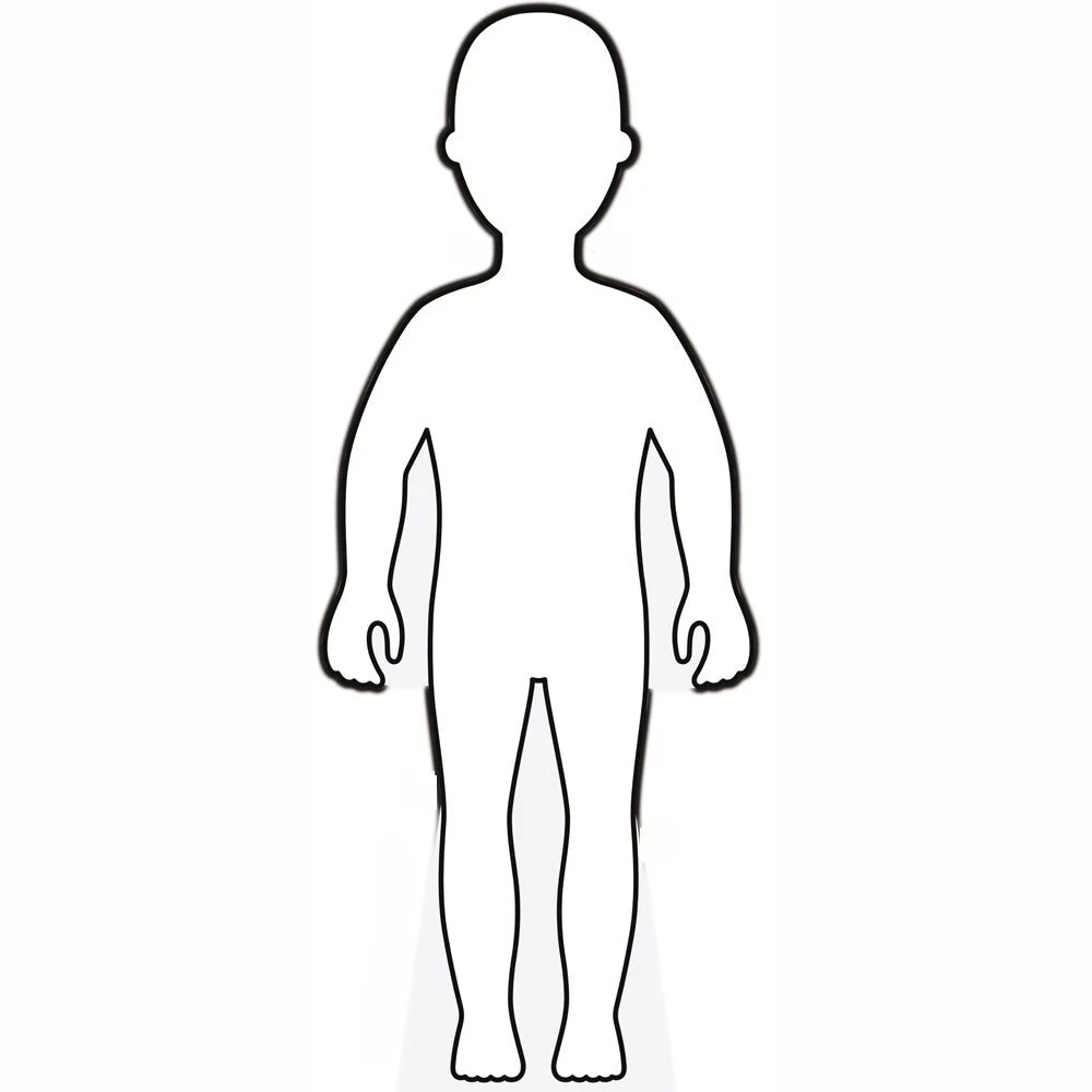 Child Body Outline Clipart