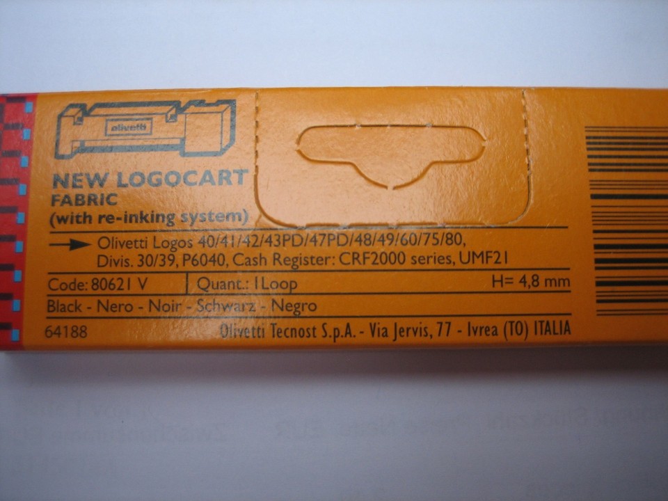Olivetti Ribbon 80621 Logocart 40 40 41 42 Cash Register CRF-200 ...