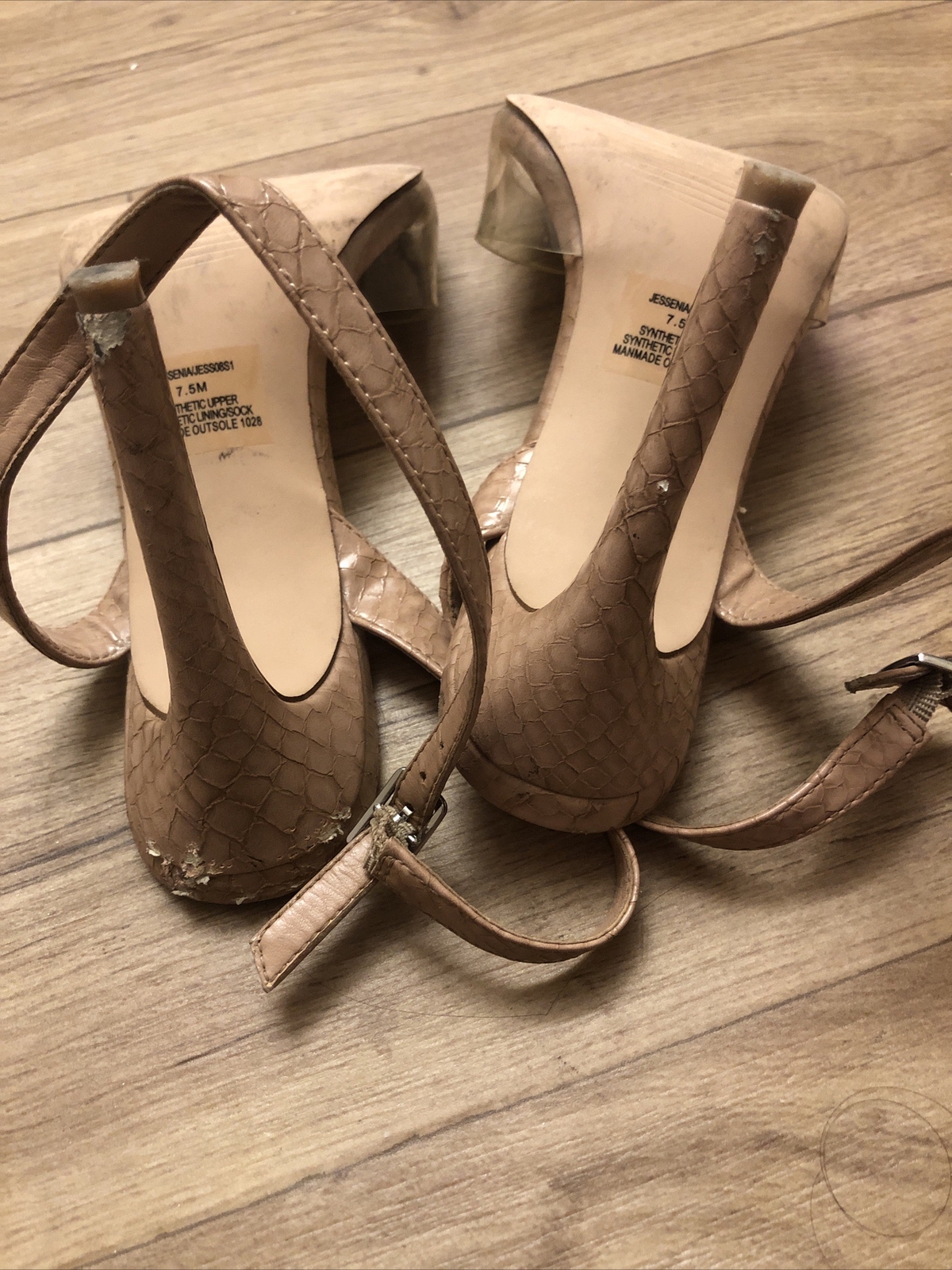 Steve Madden Jessenia Faux Snake Heels Women's Size 7… - Gem