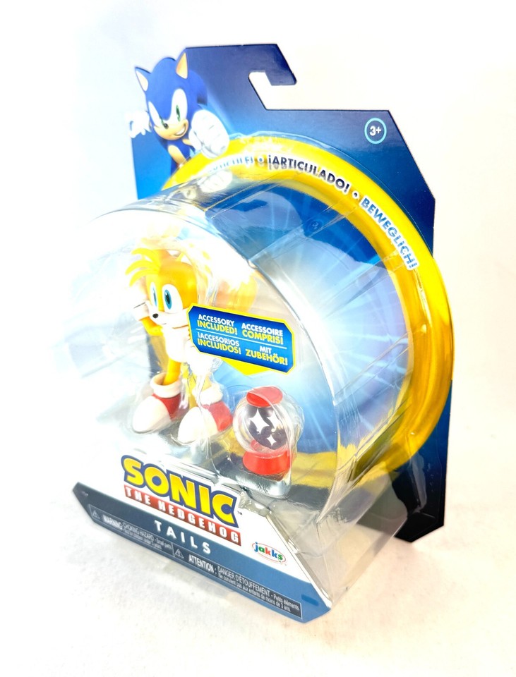Jakks Pacific Sonic The Hedgehog Tails 4” Action Figure Invincible Box ...