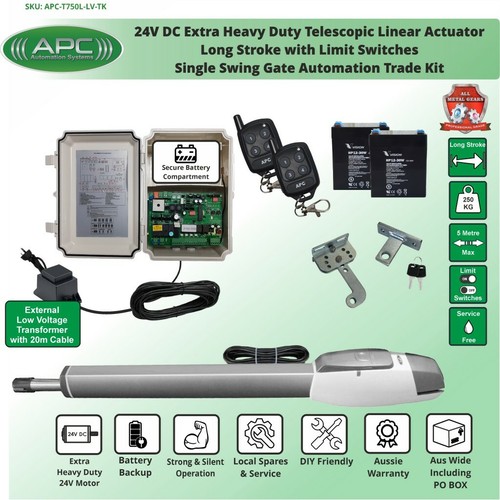 Single Swing Electric Gate Opener Automatic Motor Remote Control ...