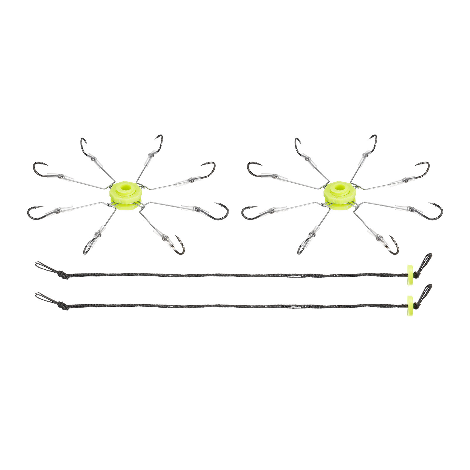 1 Pack/2Pcs 9# Fishing Flap Explosion String Hook w Hose 8 Carbon Steel ...