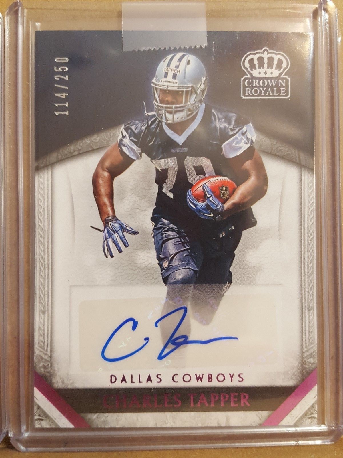Charles Tapper 2016 Crown Royale Auto Football card Cowboys Oklahoma ...