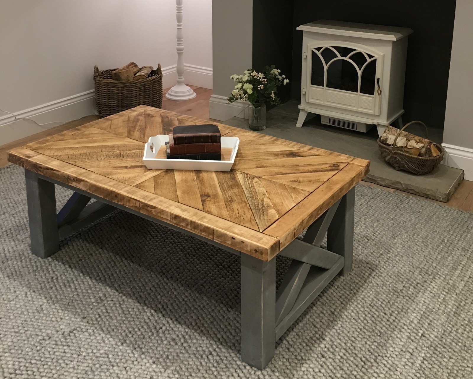 HANDMADE WOODEN COFFEE TABLE / DISTRESSED PAINTED ~ ALL SIZES MADE ...