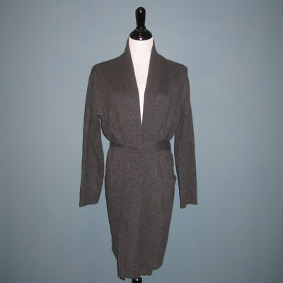 NWT Arlotta 100% Cashmere Gray Shawl Collar Belted Short Robe - XS/S | eBay