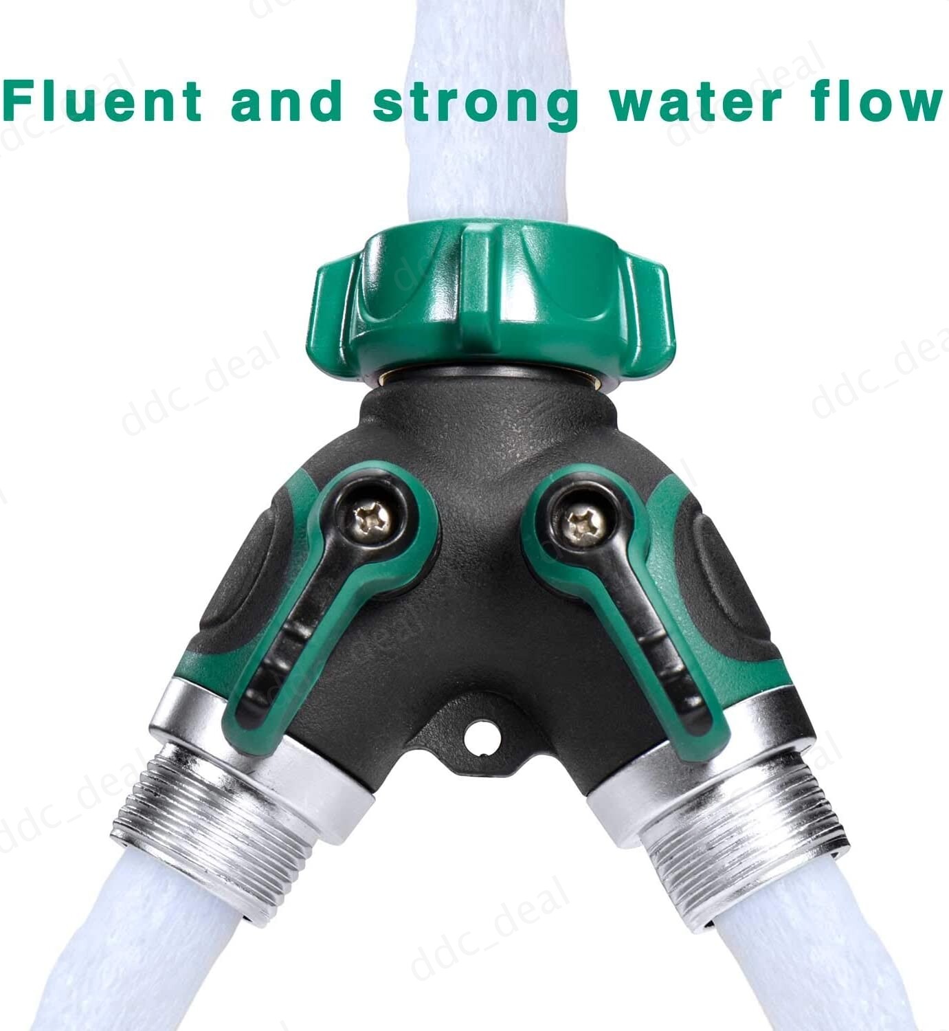 2Pack 2 Way Heavy Duty Garden Hose Splitter Y Shape Valve Water Pipe ...