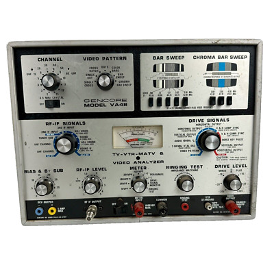 Vtg Sencore VA48 TV-VTR-MATV Video Analyzer w/ Set-up Book - UNTESTED ...