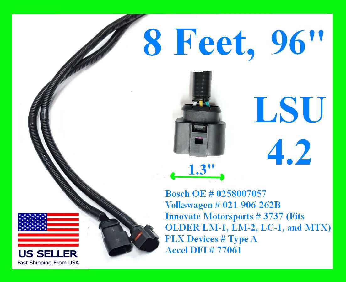 8FT 96inch LSU4.2 for Bosch WBO2 Wideband O2 Sensor Extension Harness ...