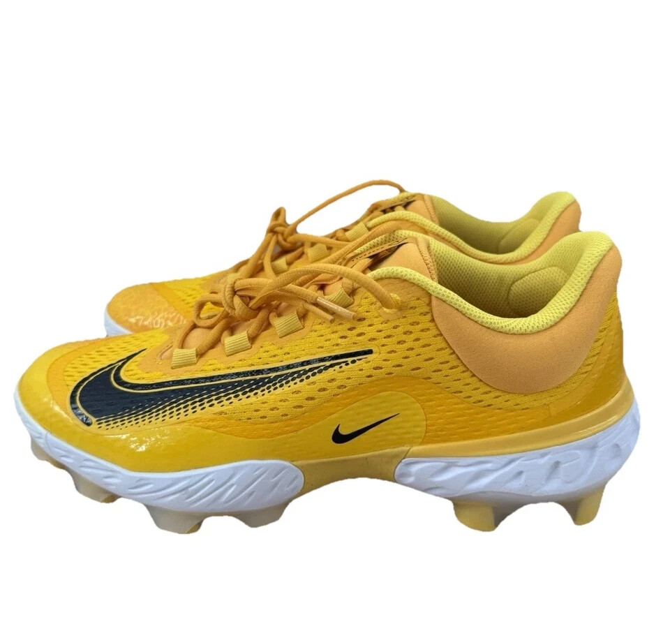 Nike Alpha Huarache Elite 4 Low MCS Yellow Baseball Cleats DX6962-701 ...