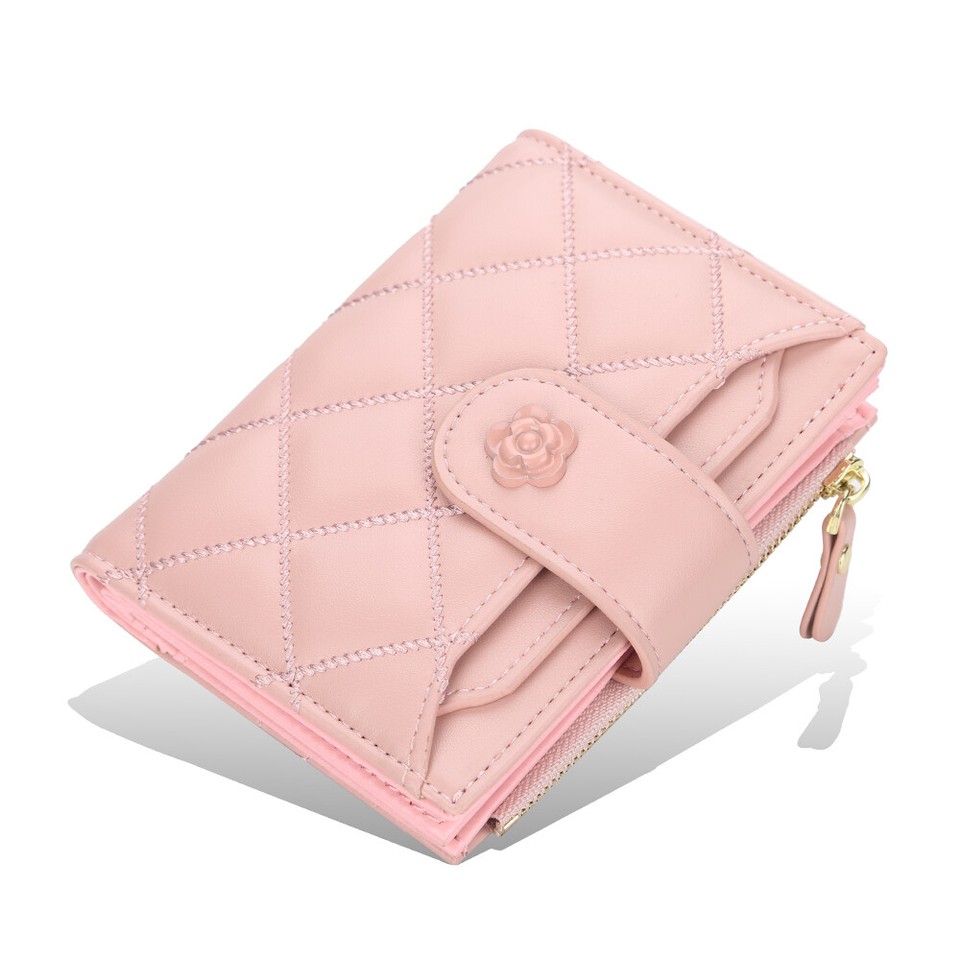 Short Women's Wallets Bifold Purse Credit Card Holder with 14 Card ...