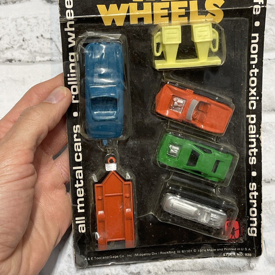 Midgetoy Wee Wheels Made in USA Die Cast Toy Car Set 1974 Vintage Vtg ...