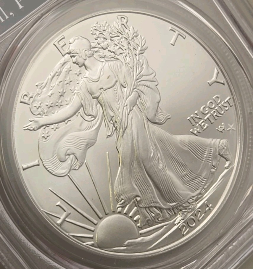 2024-P Silver Eagle With Star Privy PCGS MS70 First Day Issue David ...