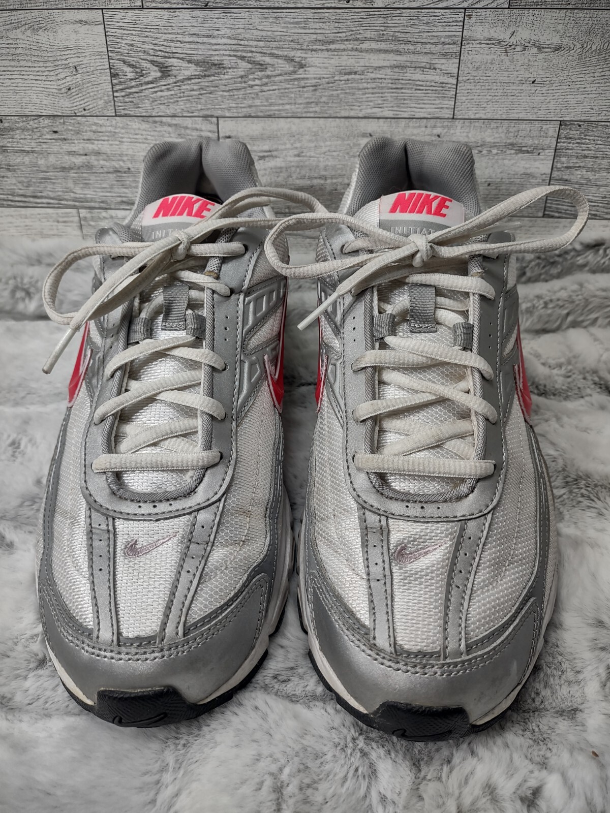 Nike Initiator Running Shoes Woman's 10 Gray Pink Swoosh Athletic ...