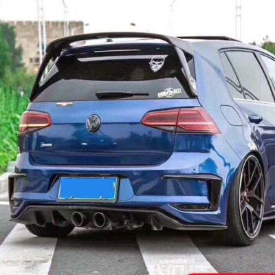 VW GOLF MK7 7.5 REAR LARGE WING BLACK SPOILER SPLITTER 2013 - 2018 TDI ...